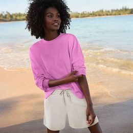 LANDS' END Leichtes Sweatshirt, Damen,  Pink, by Lands' End
