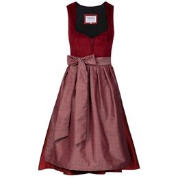 Edelnice Midi Dirndl Luise Samt Rot in bordeaux | Gr.: 48
