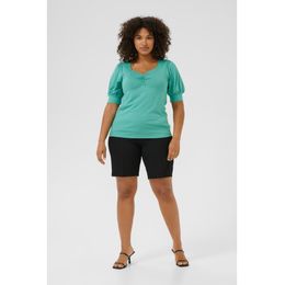 Kaffe curve T-Shirt kurzarm KCsissy Tight fit in Teal | Gr.: XL