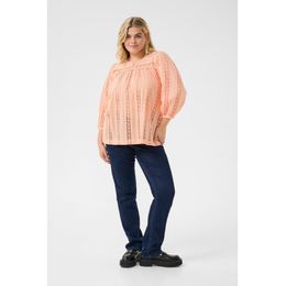Kaffe curve Langarm-Bluse KCrandi Regular fit in Peach Nectar | Gr.: 54