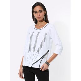 CR&Eacute;ATION L creation L Shirt in wei&szlig;-schwarz | Gr.: 48