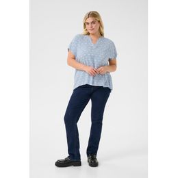 Kaffe curve Kurzarm-Bluse KCanny Regular fit in Blue/Moonstruck Print | Gr.: 44