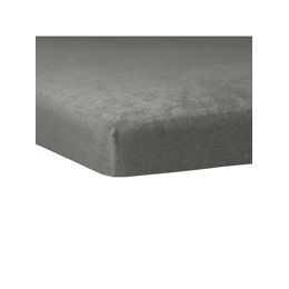Traumschlaf Spannbettlaken Flauschbiber Topper in schiefer | Gr.: 90x190 cm - 100x200 cm