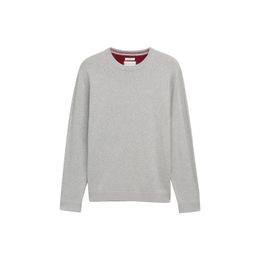 Tom Tailor Herren Basic Strickpullover aus Baumwolle, grau, Meliert, Gr. XXL