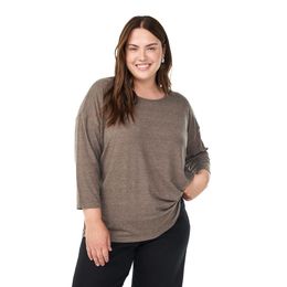 Flash by Zizzi Pullover 'Flrosey' Damen Gr&ouml;&szlig;e XL mokka