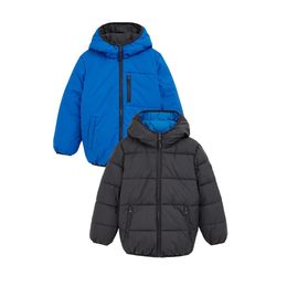 WE Fashion &Uuml;bergangsjacke Jungen Gr&ouml;&szlig;e 134/140 blau / dunkelgrau