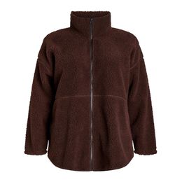 Active By Zizzi Athletic Fleece Jacket 'AOPHELIA' female Brown size XL