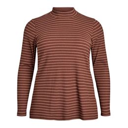 ZIZZI Shirt 'MSIBINE' female Brown size XXXL
