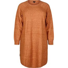 ZIZZI Knitted dress 'CAVISTA' female Orange size XXXL