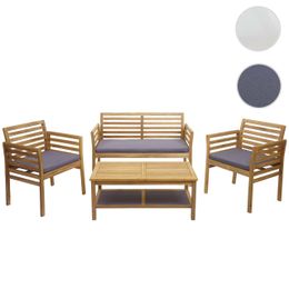 Mendler Gartengarnitur HWC-E99b, Sitzgruppe Balkon-Set Lounge-Set, Akazienholz massiv MVG-zertifiziert ~ Var 76219+76220+76221