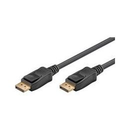 goobay Essential Kabel DisplayPort Stecker > DisplayPort Stecker, 8K / 120Hz schwarz, 1 Meter, 40 Gbit/s, DisplayPort 2.0 / 2.1