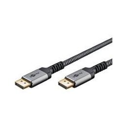 goobay Plus DisplayPort 2.0/2.1 Kabel, 16K @ 60Hz, 80 Gbit/s grau, 3 Meter