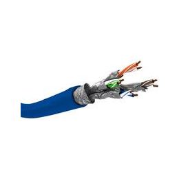 goobay Netzwerkkabel Cat.7a S/FTP (PiMF) Dca blau, 50 Meter, doppelt geschirmt