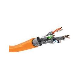 goobay Netzwerkkabel Cat.7a S/FTP (PiMF) Dca orange, 50 Meter, doppelt geschirmt