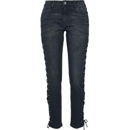 Urban Classics Ladies High Waist Skinny Denim Pants Jeans schwarz in W29L32 TB2003 black wash