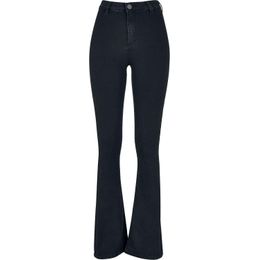 Urban Classics Ladies Super Stretch Bootcut Denim Pants Jeans schwarz in W28L33 TB5451 black stone washed
