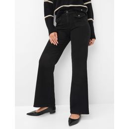 Brax Damen Palazzohose Style MAINE CLEAN BLACK BLACK, denim schwarz, Gr. 32
