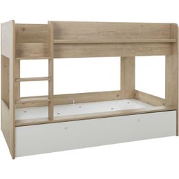 Etagenbett GAMI, B:109cm H:142cm L:205cmkastanie natur nachbildung, kastanie natur nachbildung, kastanie natur nachbildung, ABS Kanten, Kinderzimmer,