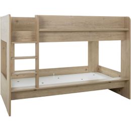 Etagenbett GAMI, B:109cm H:142cm L:205cmkastanie natur nachbildung, kastanie natur nachbildung, kastanie natur nachbildung, ABS Kanten, Kinderzimmer,
