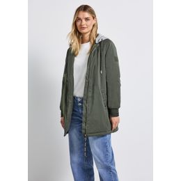 Street One Damen Blousoncypress gr&uuml;n, Gr. 40, unifarben, Stoff, Obermaterial: 55% Polyester, 45% Polyamid; Futter: 100% Polyester, Jacken, mit Kapuze