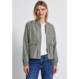 Blouson Street One, Damen, Gr. 38, fresh sage, Stoff, Obermaterial: 100% Polyester; Futter: 100% Polyester, unifarben, normal normal, Rundhals, elastischer Bund, Jacken, mit Elastikbund an den Ärmeln