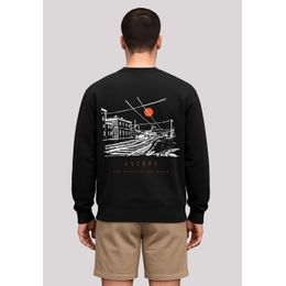 Sweatshirt F4NT4STIC "Escape Discover the World Town Train Station", Herren, Gr. S, schwarz, Obermaterial: 80% Baumwolle, 20% Polyester, regular fit, Rundhals, ohne Bündchen, Sweatshirts, Premium Qualität, ESCAPE Collection