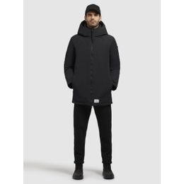 Kurzmantel Khujo "ADAN", Herren, Gr. L, schwarz, 85% Polyester, 15% Baumwolle, unifarben, regular fit Po-bedeckend, Mäntel