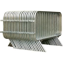PROCITY Absperrgitter Ecobar , feuerverzinkt, Palette mit VE 25 Stk, L 1980 mm, Rohr-Ø 35 mm