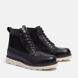 Schnürboots Timberland "BRITTON MILLSMID LACE UP WATERPROOF BOOT", Gr. 43,5, schwarz (schwarz full grain), Leder, Sportlich, Schuhe, Winterstiefel, Schnürstiefel, Winterschuhe, wasserdicht