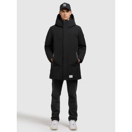 Kurzmantel Khujo "KANN", Herren, Gr. L, schwarz, 85% Polyester, 15% Baumwolle, unifarben, regular fit, eingesetzt elastischer Bund, Mäntel