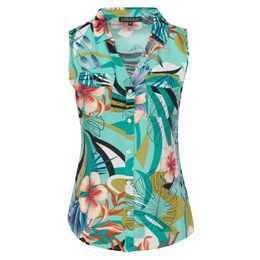 KOROSHI Bluse Damen Größe XXXL aqua / grün / hummer / schwarz