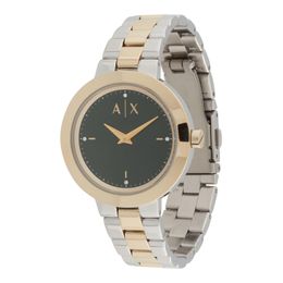Armani Exchange Uhr Damen Gr&ouml;&szlig;e One Size gold / dunkelgr&uuml;n / silber
