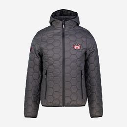 Geographical Norway Dunkelgraue gesteppte Jacke mit Kapuze
