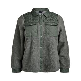 Active by Zizzi Athletic Fleece Jacket 'AOPHELIA' female size 9XL/10XL Olive / Jade