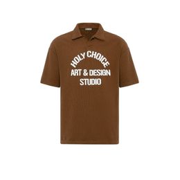 Dandalo Polo Collar T-shirt Herren Gr&ouml;&szlig;e XXL braun / wei&szlig;