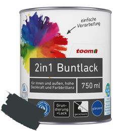 toom 2in1 Buntlack 'Schattenspiel' anthrazitfarben gl&auml;nzend 750 ml