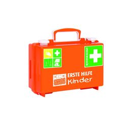S&ouml;hngen Erste-Hilfe Koffer Quick-CD Kombi Schule orange Notfall-Koffer Kinder