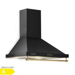 Klarstein Montblanc 60 Dunstabzugshaube 610m&sup3;/h 165W 2x1,5W LED Reling Schwarz