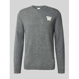 Wood Wood Strickpullover mit Stitching und Rundhalsausschnitt Modell 'Tay'