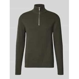 Selected Homme Regular Fit Troyer aus reiner Baumwolle Modell 'DANE'