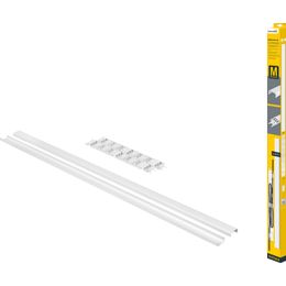 Kabelkanal Schellenberg "System M Erweiterung zur Aufputzmontage, kleben oder schrauben", weiß, B:3,5cm H:1,5cm L:210cm, Polyvinylchlorid (PVC), Kabelführungen, Kabel Organizer, 2,1 m, weiß