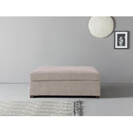 Polsterhocker Home Affaire "Skara XXL", beige (natur), B:120cm H:48cm T:130cm, 100% Polyester, Hocker, Polsterhocker, Passend zur Serie &raquo;Skara XXL&laquo;.