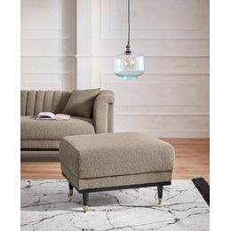 Polsterhocker Home Affaire "Chamby New", beige, B:70cm H:46cm T:64cm, Boucl&eacute; (100% Polyester), Hocker, Polsterhocker, im Boucl&eacute;-Strukturbezug