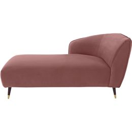 Recamiere Home Affaire "Oradea", rosa (rose), B:160cm H:78cm T:91cm, Samtoptik (100% Polyester), Sofas, Recamiere, mit eleganter Steppung auf R&uuml;ckseite der R&uuml;ckenlehne