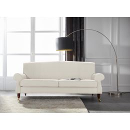 3-Sitzer Home Affaire "Rennes", beige (creme uni), B:200cm H:90cm T:93cm, Samtoptik ( 100% Polyester);Baumwollmix (50% Baumwolle, 50% Polyester), Sofas, in Samtoptik oder Baumwoll-Mix