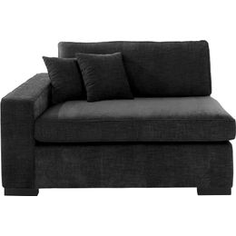 Sofaelement Home Affaire "Skara XXL", grau (anthrazit), B:140cm H:86cm T:130cm, 100% Polyester, Polsterelemente, Modul XXL - zum eigenen Zusammenstellen, Armlehne links/rechts w&auml;hlbar