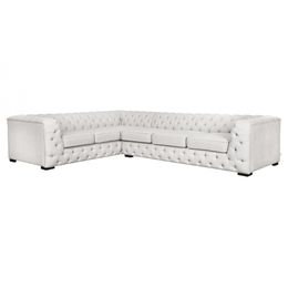 Chesterfield-Sofa Home Affaire "KALINA L-Form", beige (creme), B:307cm H:67cm T:227cm, 100% Polyester, Sofas, hochwertig Chesterfield-Ausführung, Topseller