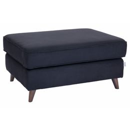 Hocker Home Affaire "Renesse", schwarz, B:91cm H:44cm T:71cm, Luxus-Microfaser ALTARA NUBUCK (100% Polyester);Samtvelours 100% Polyester, Hocker, Polsterhocker