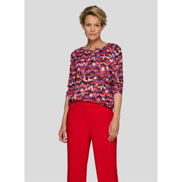 Print-Shirt Rabe "T-Shirt", Damen, Gr. 42, rot, 50%Baumwolle, 50%Modal, gerade, Shirts