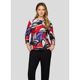 Print-Shirt Rabe "T-Shirt", Damen, Gr. 44, rot, 76%Baumwolle, 16%Polyester, 8%Elastan, gerade, Shirts